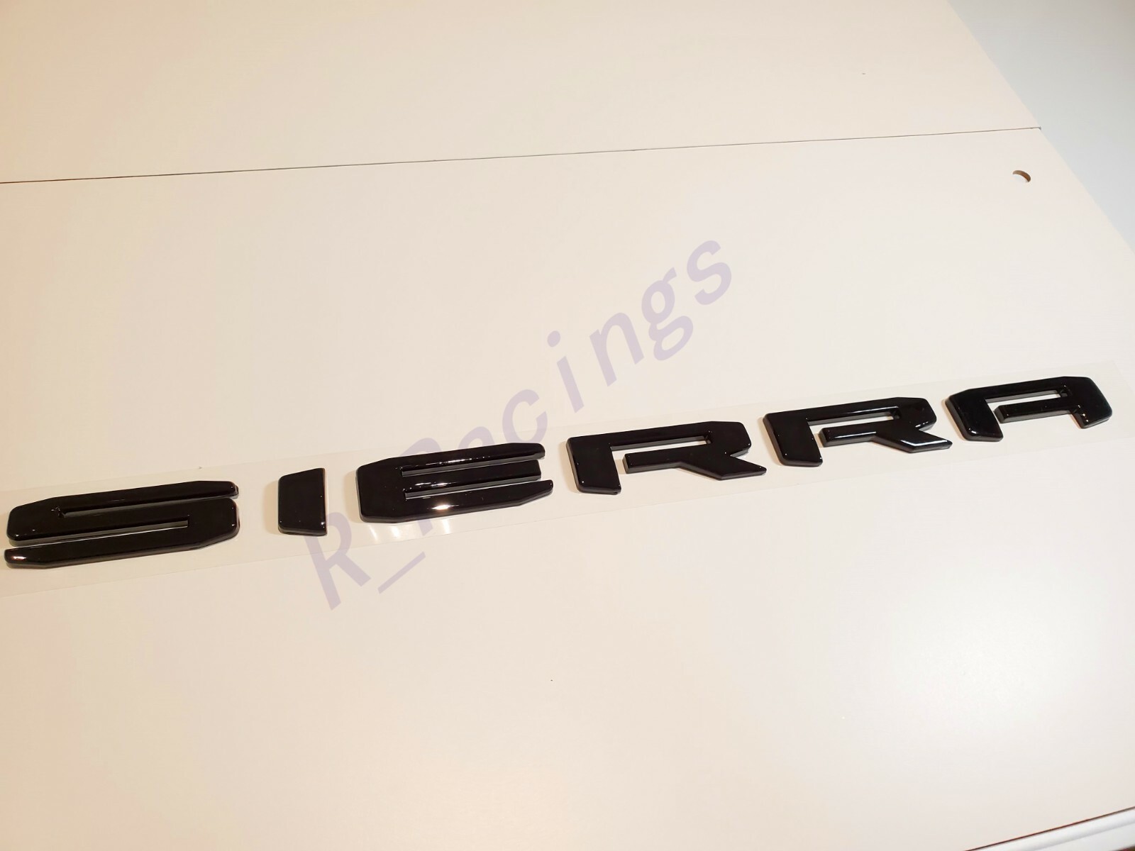 4PCS Set Gloss Black AT4 HD Emblem Sierra Letters Fit GMC Sierra 2500HD ...