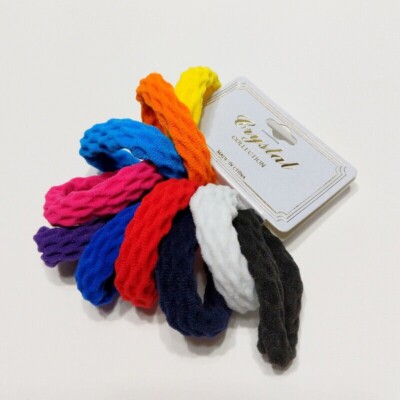 Hair Ties Elastic Seamless Band Ponytailers Multicolor Bright Ponytail ...