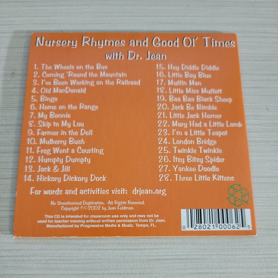 Dr. Jean : Nursery/Rockin Rhymes & Goo Children's CD 28021000625| eBay