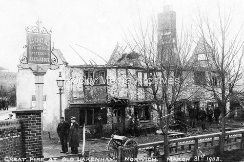 Fgm-59 Great Fire At The Old Lakenham Public House, Norwich, Norfolk ...