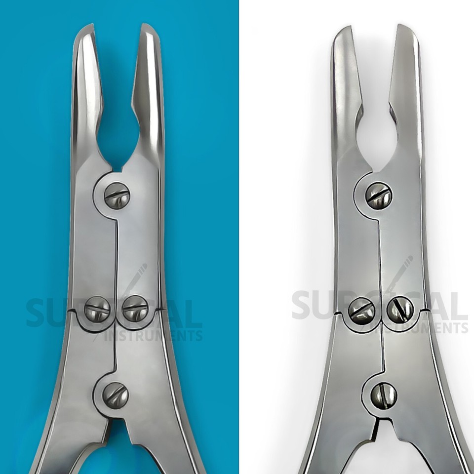 Set of 2 Pcs Ruskin Bone Rongeur 7.50" Straight & Curved 7mm Bite ...