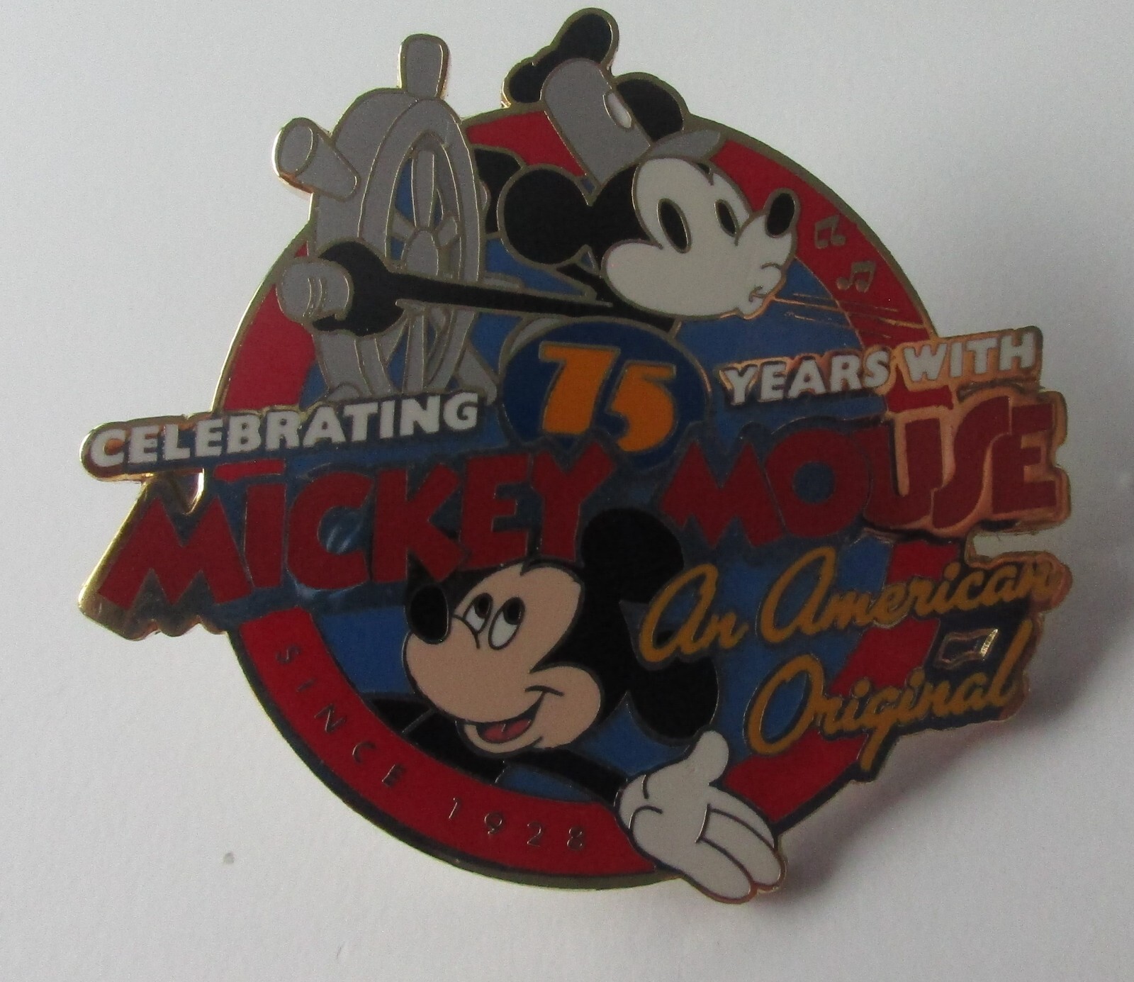 Disney Pin DLR Celebrating 75 years with Mickey Mouse LE1928 2003 | eBay