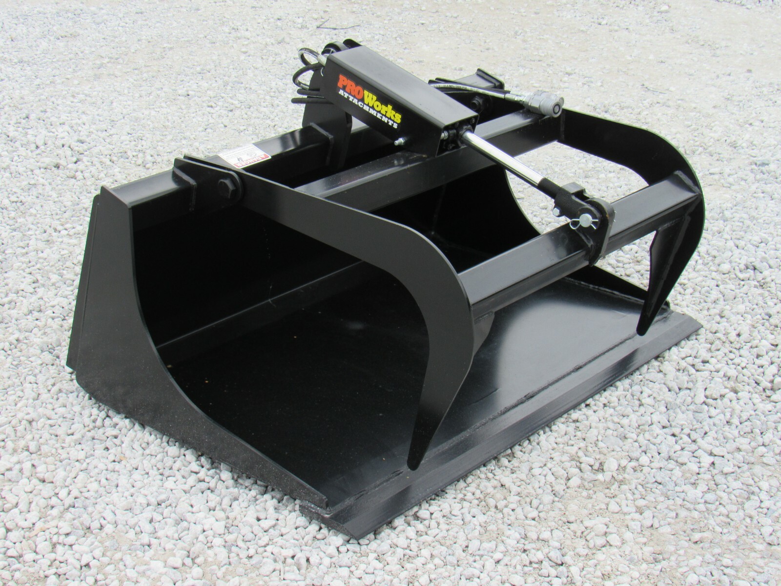 48" Solid Bottom Smooth Bucket Grapple Attachment Fits Quick Attach ...