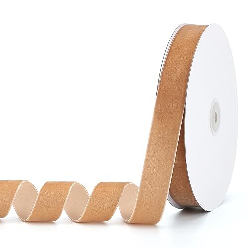 Khaki Velvet Ribbon 1" x 20YdGreat for Gift WrappingHair Bows Making ...