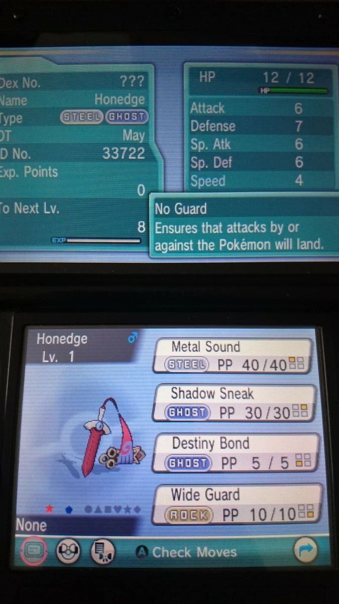 Pokemon X And Y Shiny Honedge