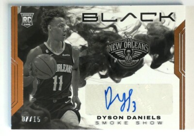 2022-23 Panini Black Smoke Show Auto 07/15 SSS-DYD Dyson Daniels ...