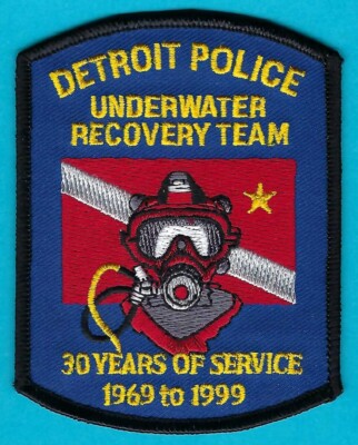 DETROIT MICHIGAN POLICE UNDERWATER RECOVERY DIVE TEAM SHOULDER PATCH | eBay