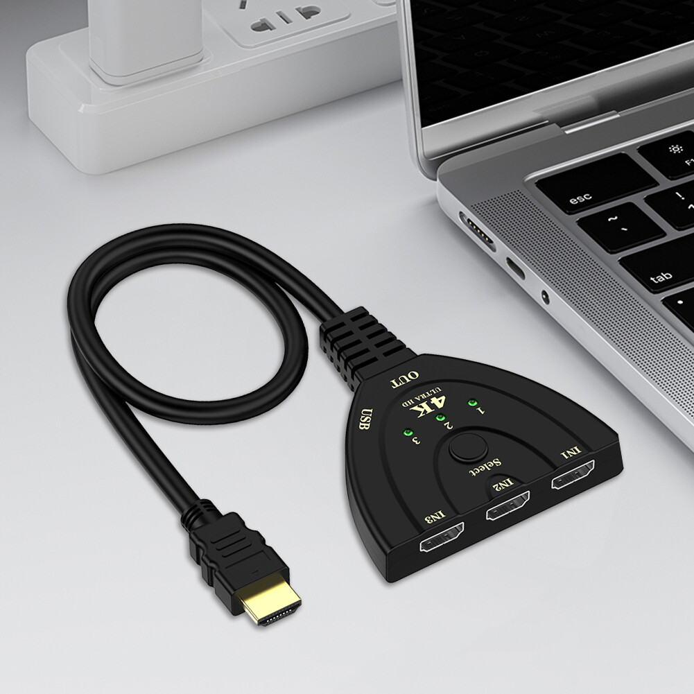 4K 2K 3D KVM Splitter 1080P Switch Splitter 4K 30Hz 3D Hub Cable for ...