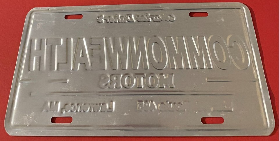 Charles Daher's Commonwealth Motors Dealership Booster License Plate ...