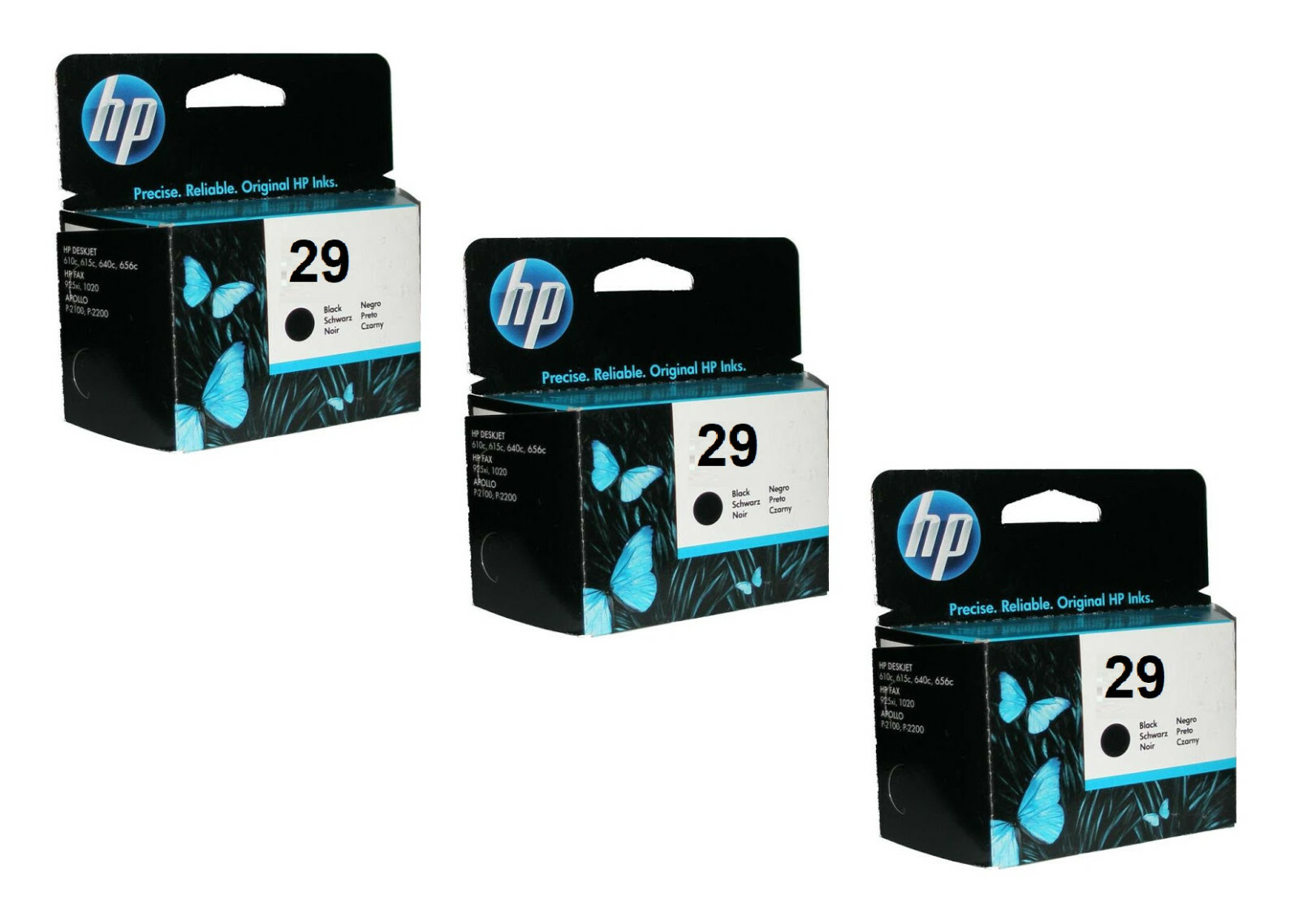 3 x Original Ink HP Deskjet 600 660 660c 670c 690c 695c - 51629A 29A ...