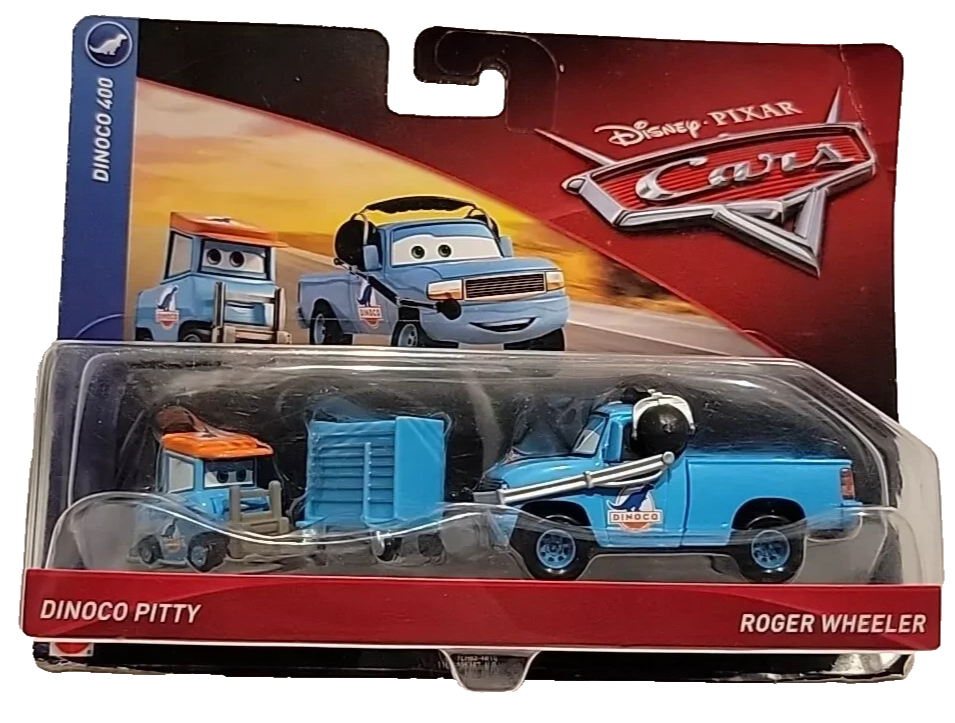 DISNEY CARS DINOCO 400 DINOCO PITTY ROGER WHEELER 1:55 Scale FREE ...