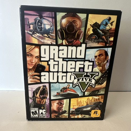 GTA V Grand Theft Auto 5 PC DVD-ROM 7 Discs RockStar Games Complete EUC ...