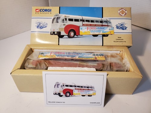 Corgi Classics 98468 Diecast “Champlain Yellow Coach 743” LE OB MINT ...