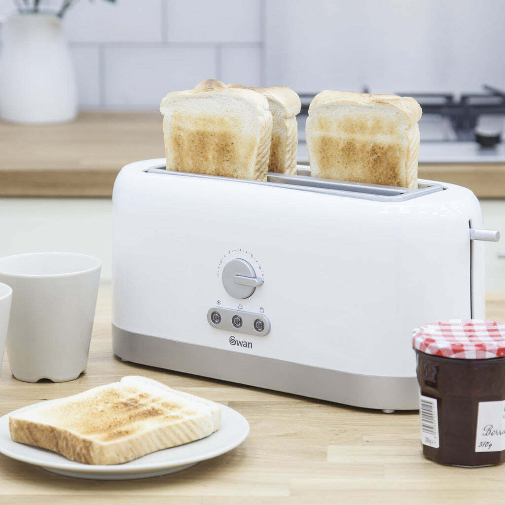 Swan ST10091N 4 Slice Long Slot Toaster - White for sale online | eBay