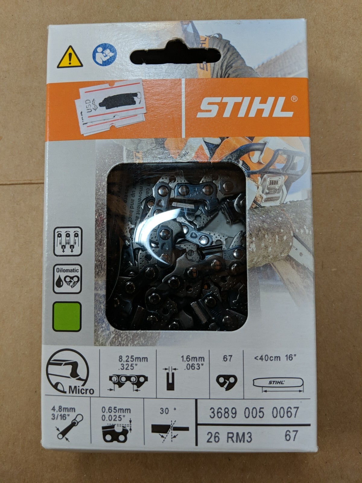 STIHL 3689 005 0067 Chain ONE BOX 16" .325 .063 - 67 Drivers | eBay
