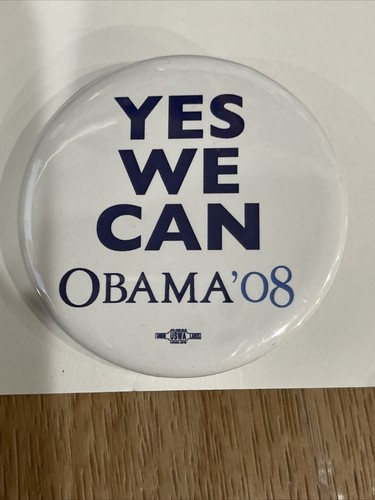 Barack Obama Yes We Can 2008 election pin button 2” | eBay