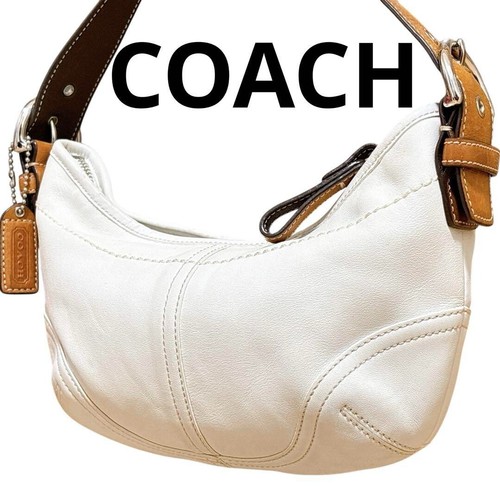 COACH Soho 9541 Leather Shoulder Bag White Women's Accessory Pouch ...