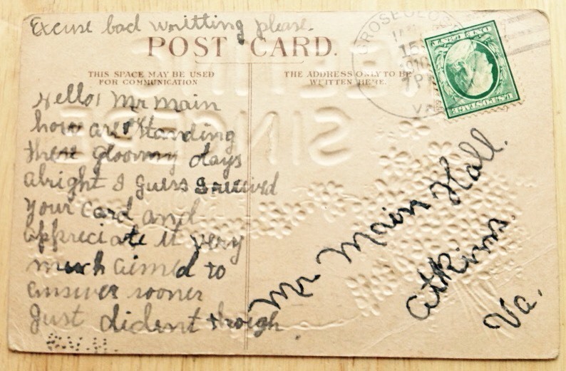 1910 GROSECLOSE, VA, EMBOSSED VIOLETS GREETINGS POSTCARD | eBay