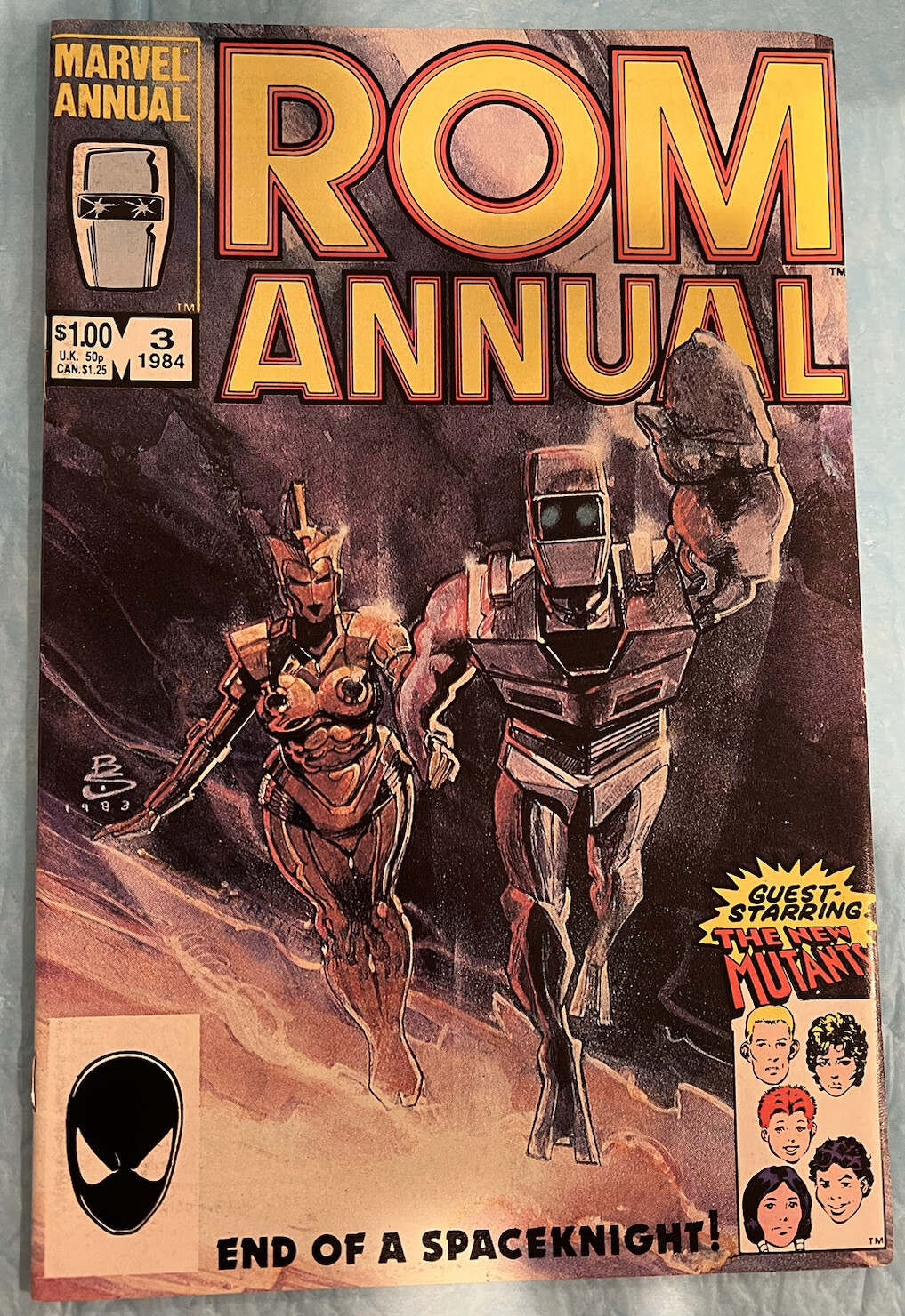 Rom annual 3 New Mutants 1st app. Guthrie Family Marvel 1984 Book is VF ...