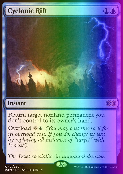 MTG Magic the Gathering Cyclonic Rift (47/503) Double Masters LP FOIL ...