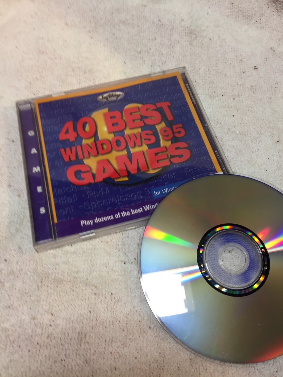1996 Softkey 40 Best Windows 95 Games PC CD Vintage Old Good Condition ...