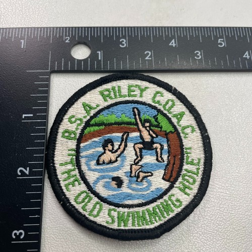 VINTAGE BSA RILEY COAC THE OLD SWIMMING HOLE Boy Scouts Patch swim ...
