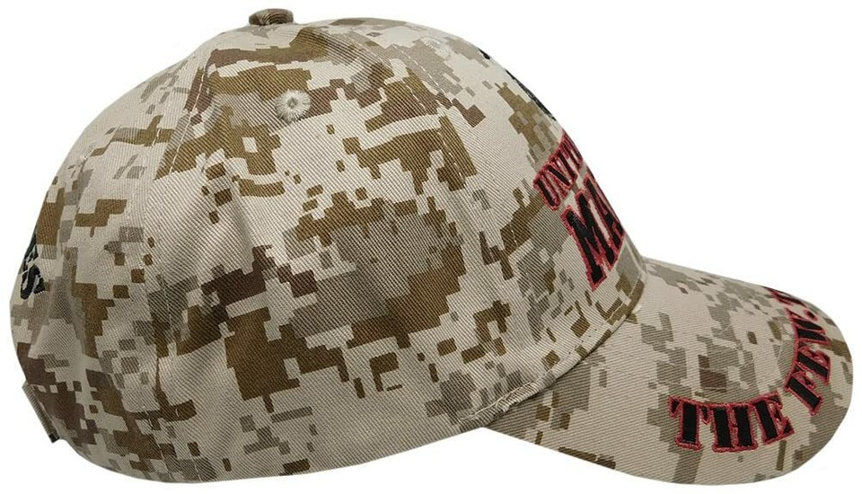 USMC UNITED STATES MARINE CORPS US DIGITAL DESERT CAMO MILITARY HAT CAP ...