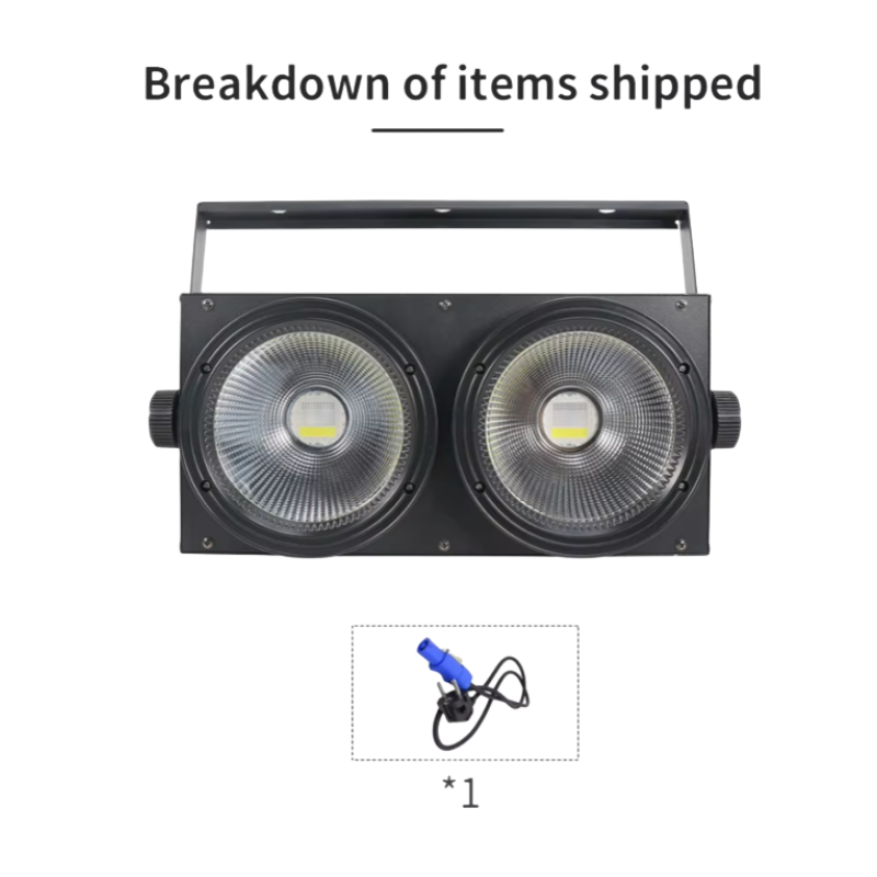 200W Two-Eye COB Par Light LED DMX Stage DJ RGBW 4IN1 Audience Blinder ...