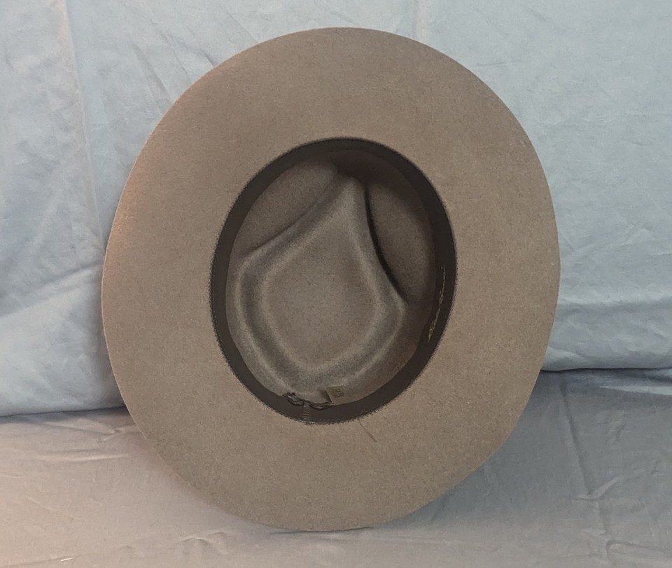 Eddie Bauer Lite Felt Wool Hat Fedora Leather Band Brown 100% Wool: Large | eBay