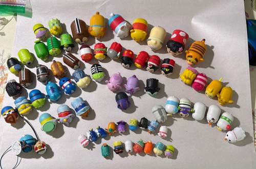 Disney TSUM TSUM Vinyl MINI Figure Bulk/lot Of 67. 3 Different Sizes No ...