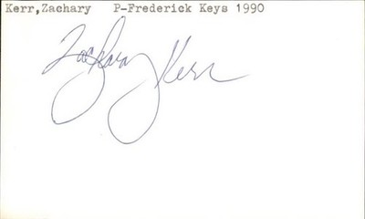 Zachary Kerr Signed 3x5 Index Card Cut Keys Autograph Den | eBay