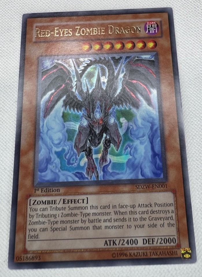 Yugioh - Red-Eyes Zombie Dragon SDZW-EN001 1st Edition Ultra Rare LP | eBay