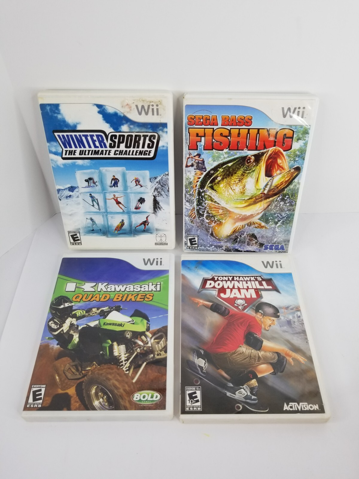 Lot of 4 Wii Sports Titles: Tony Hawk Downhill Jam, Bass FIshing, Quad Bikes | eBay
