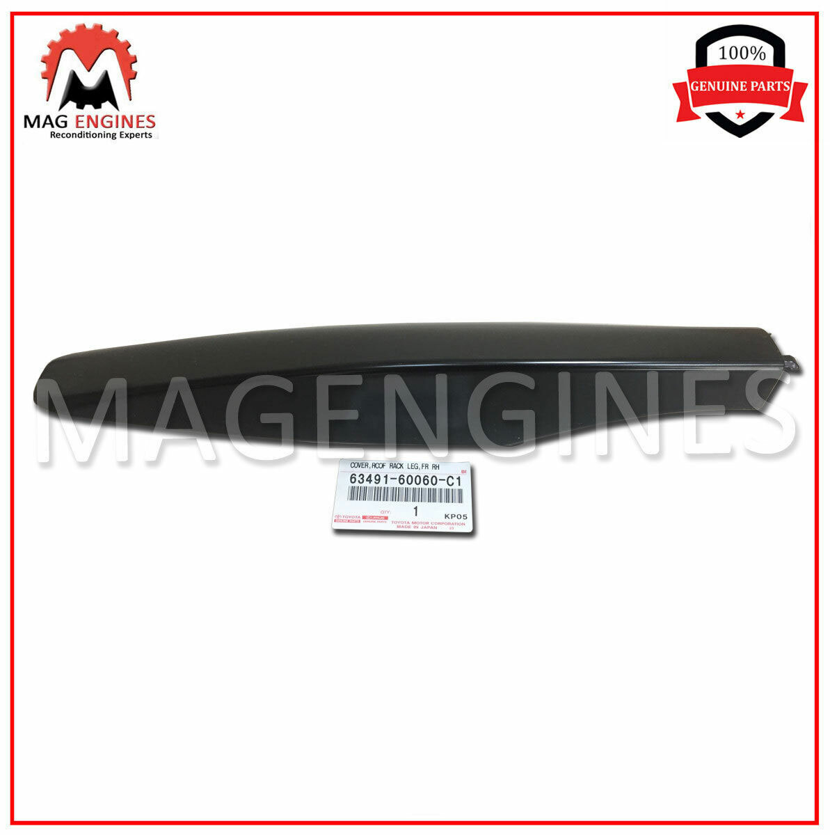 63491-60060-C1 GENUINE OEM FRONT ROOF RACK LEG COVER, RH 6349160060C1 ...