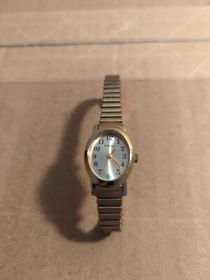 Ladies Timex SR521SW Cell Quartz Watch Gold Plated | eBay