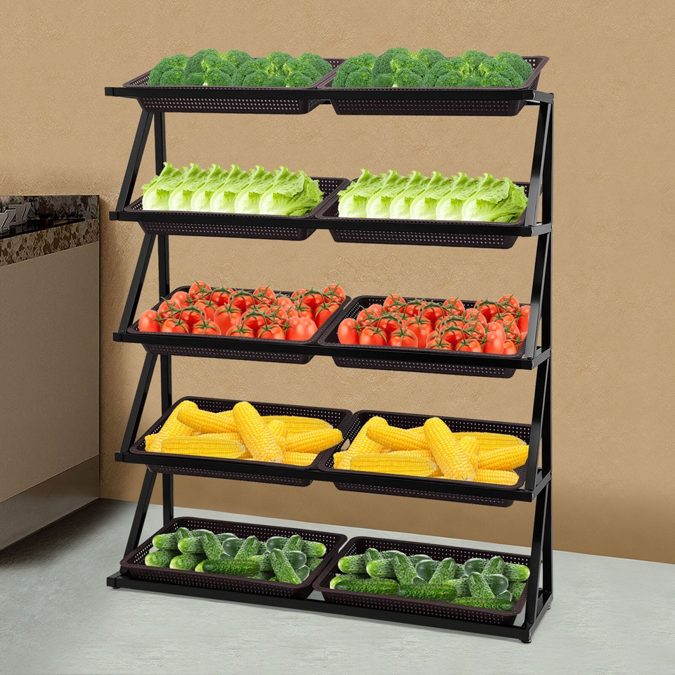 Large Market Retail Display Rack Shelf Merchandiser Fruit Vegetable ...