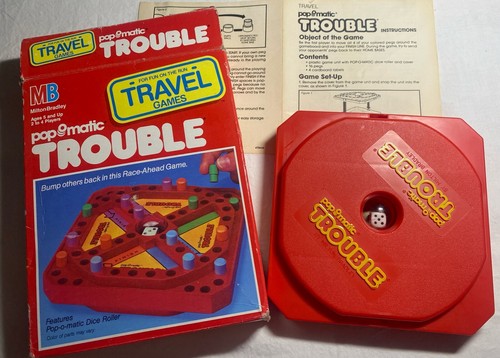 Vntg 1989 Travel Trouble Pop-o-Matic Game Milton Bradley w/ Box Missing ...