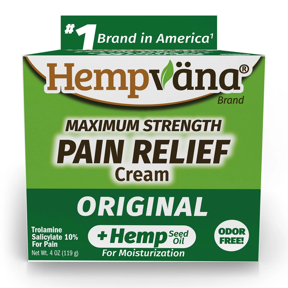 Hempvana Maximum Strength Pain Relief Cream Original + Hemp Seed Oil 4 ...