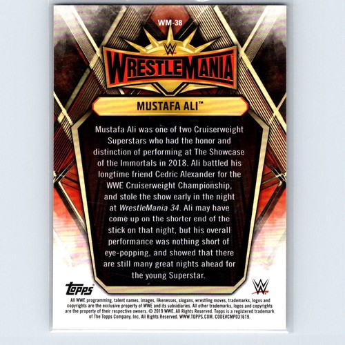 2019 Topps WWE Road to Wrestlemania Mustafa Ali #WM-38 | eBay