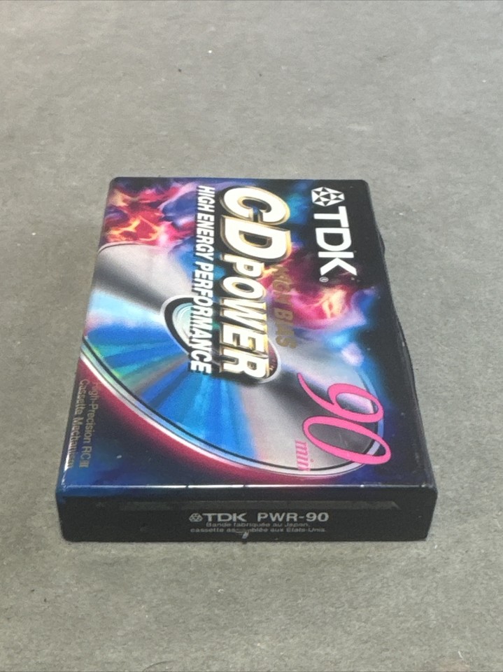 New TDK CD Power High Bias 90 Min Blank Audio Cassette TYPE II Vtg ...