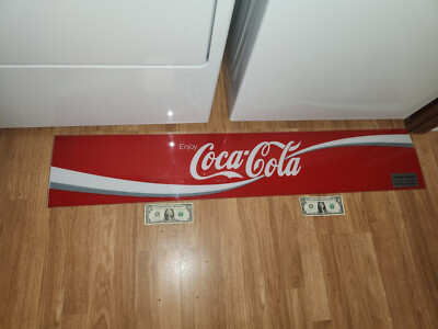 51" by 9.5" Vending Plexiglass WAVE 1987 REFRESH Coca Cola Logo SIGN ...