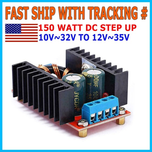 150W DC-DC Boost Converter 10-32V In to 12-35V Out 6A Step Up Voltage ...
