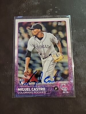 2015 Topps Update Series Miguel Castro RC Rookie Card Signed IP Auto ...