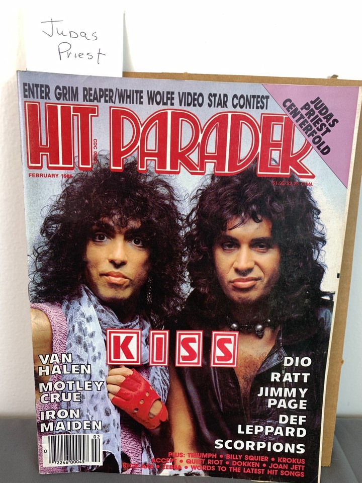 Lot of 13 Vintage HIT PARADER Rock Music Magazines 1980s Heavy Metal ...