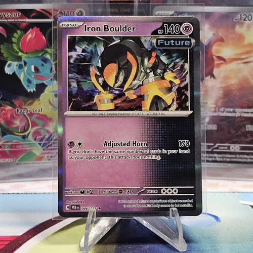 Iron Boulder 046/131 Holo Rare Prismatic Evolutions Pokemon TCG NM/M | eBay