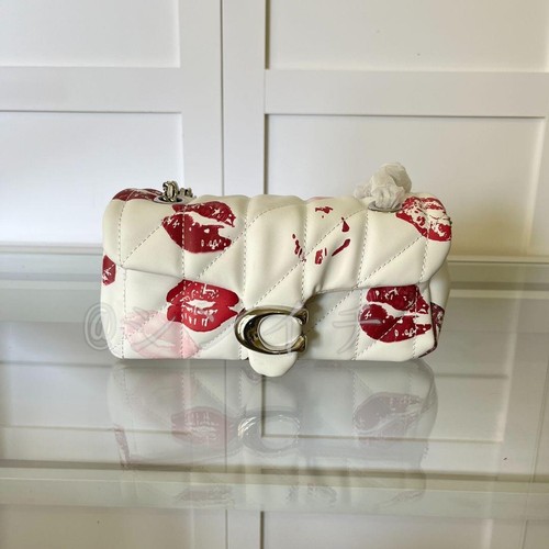 Coach CR114 Tabby Shoulder Bag 20 With Quilting And Lip Print Outlet ...