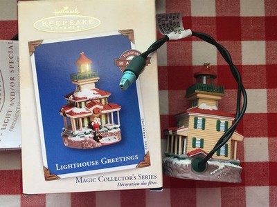 2002 Hallmark Lighthouse Greetings Christmas Magic Lights 6th in Series ...