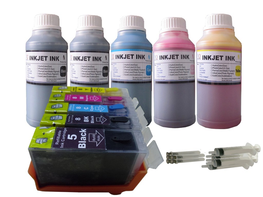 Refillable cartridges for Canon PGI-5 CLI-8:MP800R MP810 MP830+ND ...