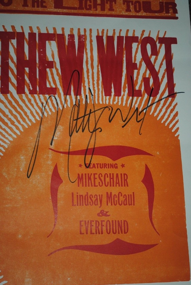 Matthew West concert poster, SIGNED, 2012, Houston, 14x21, Christian ...