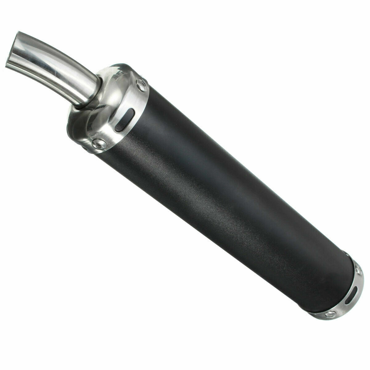 Black 60mm Universal Motorcycle Racing Exhaust Muffler Silence Silencer ...